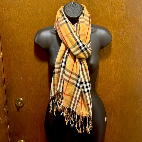 Accessories | Burberry Type Plaid Scarf | Poshmark